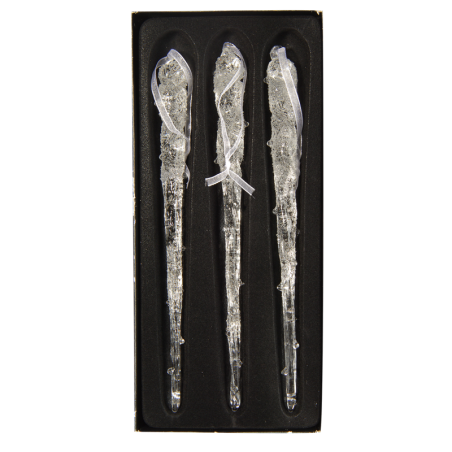 Courchevel Prestige-pakket - witte en zilver kerstboomversiering