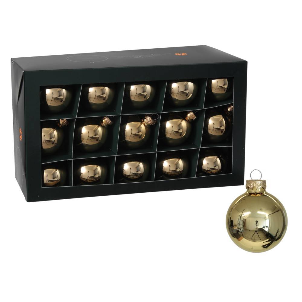 Golden classic Christmas baubles (New)