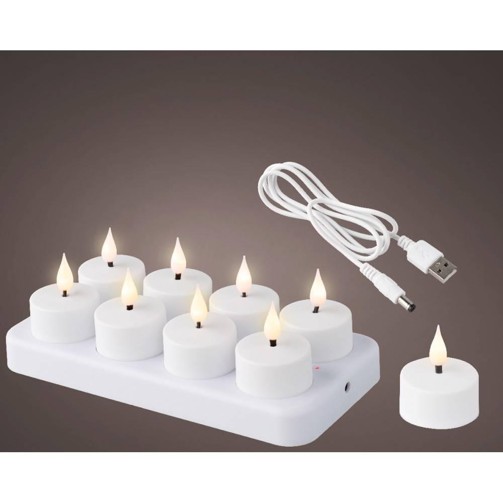 Led bougies chauffe-plat rechargeable | Bougies et Photophores | SAPINS ...